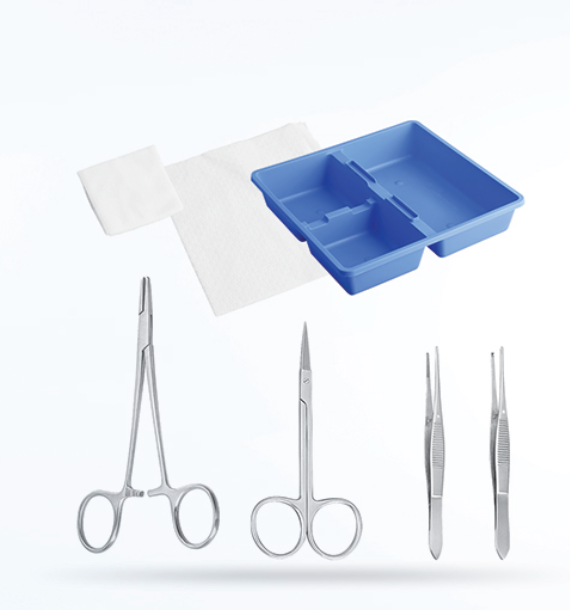 STERILE Single-Use (Double wrapped) Surgopack Halsey Fine Suture Pack ...